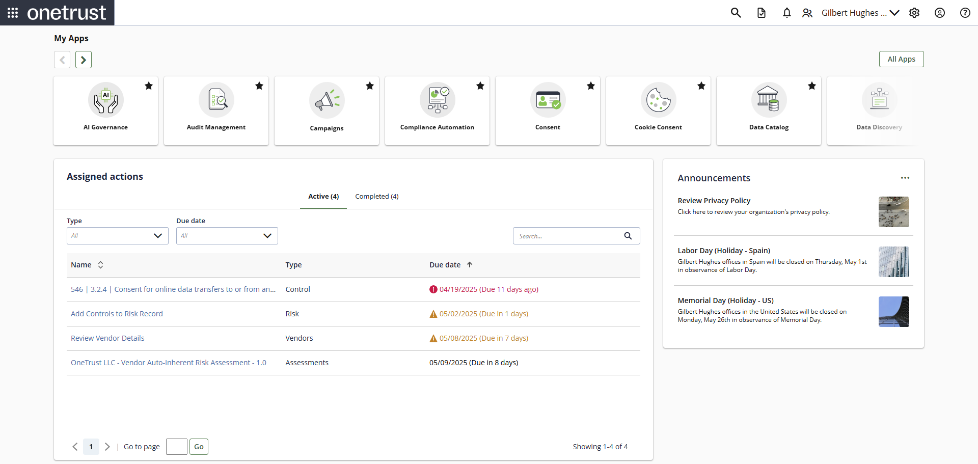 Getting Started with the OneTrust Platform | MyOneTrust